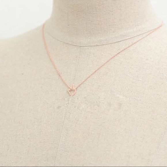 Jewelry | New Rose Gold Middle Finger Fu Necklace | Poshmark
